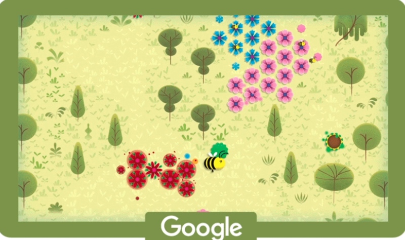 Googl Earth Day Doodle: गूगल ने Earth Day पर बनाया खास डूडल, मधुमक्खी ...