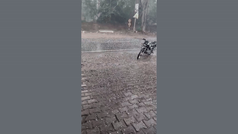 दिल्ली-NCR में बारिश और ओलावृष्टि से ठिठुरे लोग, दिनभर छाए रहेंगे बादल ...