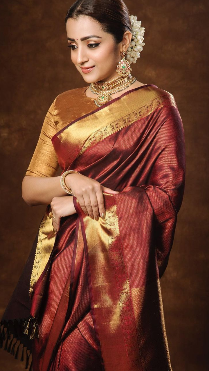 PS1 actress Trisha Krishnan looks awesome in traditional outfits